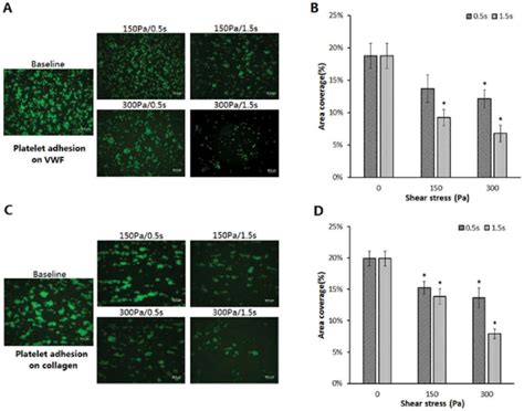 Comparison Of Platelet Adhesion On Vwf And Collagen In The Baseline
