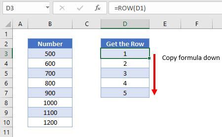 Excel Select Row By Number