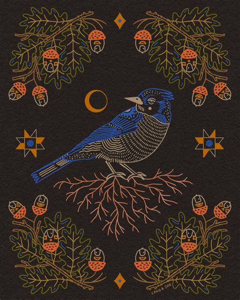 Art By Emily Kelley Land She Source Art Bird Autumn Fall October