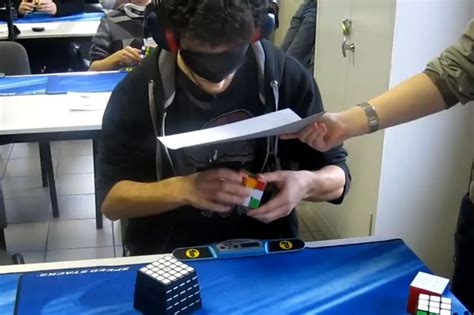 Rubiks Cube World Record Set Blindfolded [video]