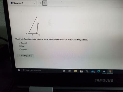 answered b a which trig function would you use… bartleby