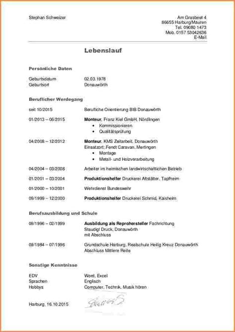 Tabellarischer Lebenslauf Ohne Foto Vorlage Ethel Flannery Schule