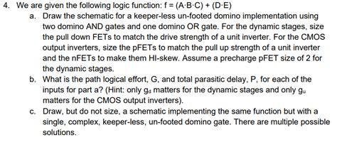 4 We Are Given The Following Logic Function F