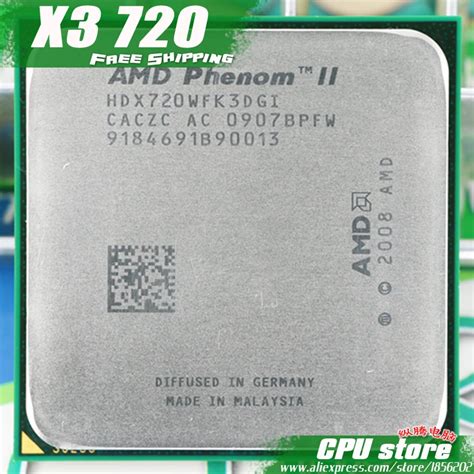 Amd Phenom Ii X3 720 Cpu Processor Triple Core 28ghz 6m 95w