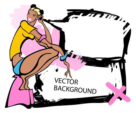 Girl In Sketch Style Vector Illustration Stock Vector Illustration Of Flyer Person