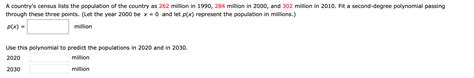 solved a country s census lists the population of the