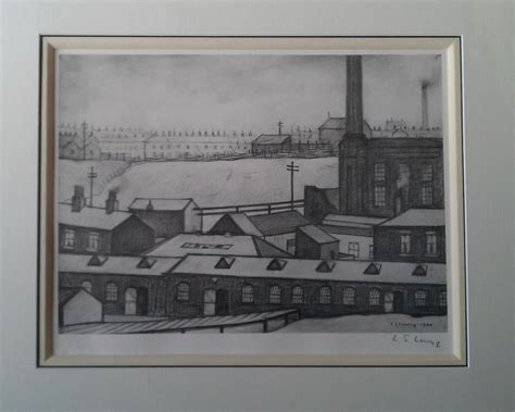 Lowry Industrialscenepencil Signed Prints Signed