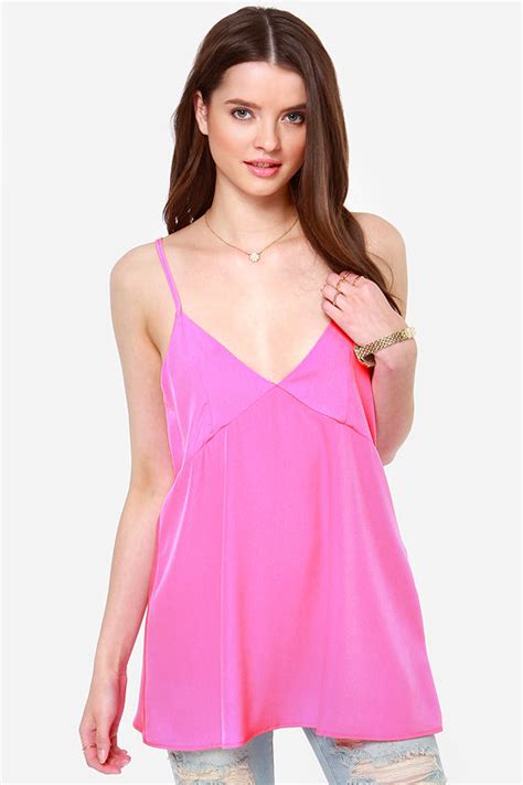 Cute Fuchsia Top Tank Top Pink Top Magenta Top 3600 Lulus