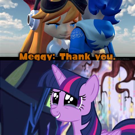 Twilight Reacts Meggy Thanking Tari And Hug Her By Matheusmattos75 On