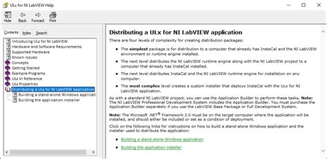 creating an labview installer with lv link library data acquisition