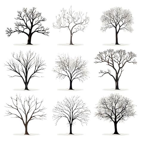 Premium Vector Vector Collection Of Winter Tree Premium Vector Vector Collection Of Winter Tree