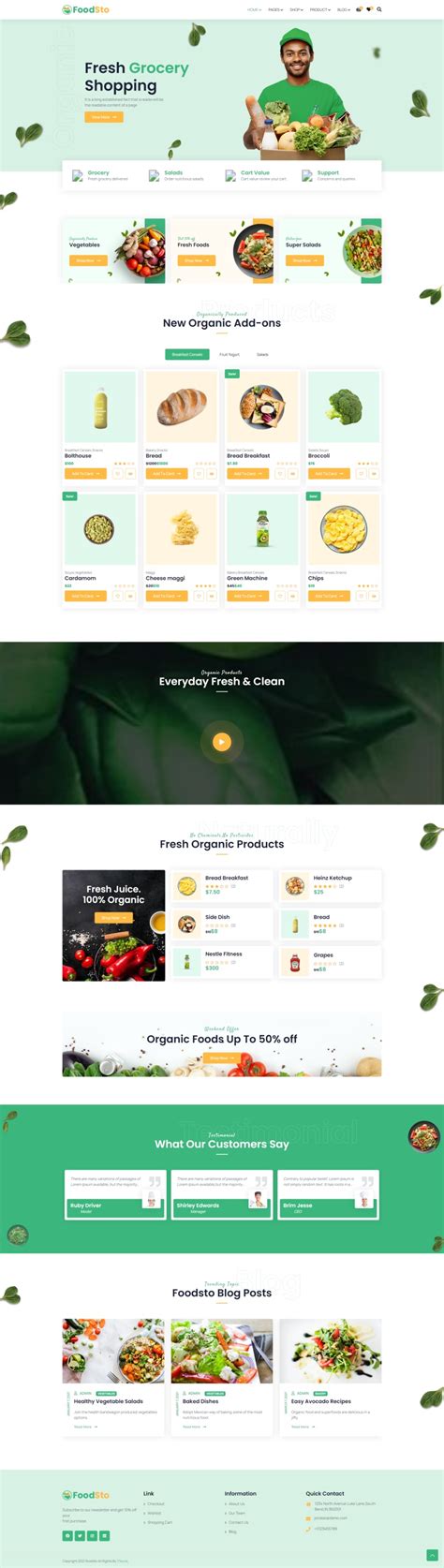 Html果蔬商城，绿色的果蔬网页设计 17素材网