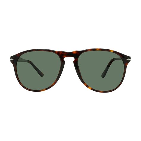 Persol Mens Po9649s 24 58 Aviator Sunglasses Havana Green