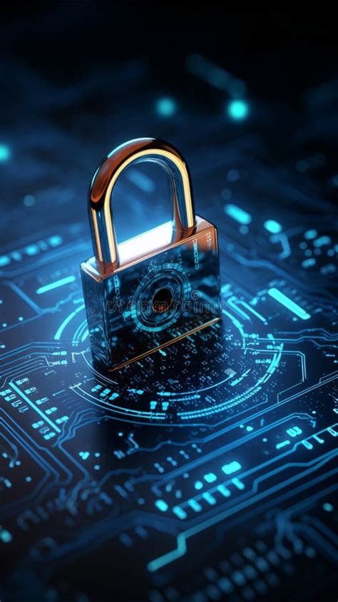 Technology Assurance Lock Icon Symbolizes Cyber Security And Data