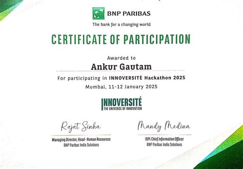 Hackathon Innovation Teamwork Bnpparibas Newbeginnings Ankur Gautam