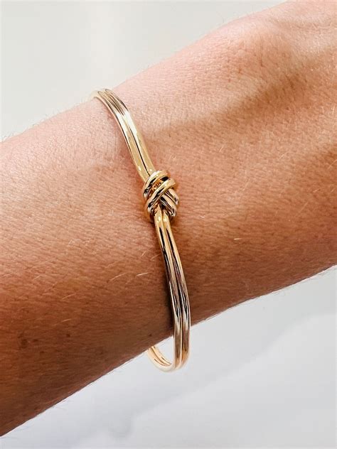 Bangle Gold Filled Adjustable Bangle Gold Bangle Delicate Bangle