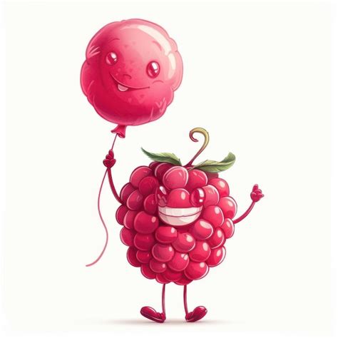 Joyful Raspberry Characters Bundle Premium Ai Generated Image