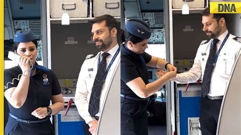Sky High Sibling Love Indigo Air Hostess Ties Rakhi To Pilot Brother