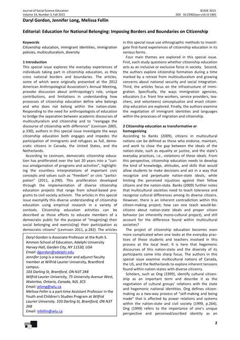 pdf education for national belonging imposing borders and boundaries