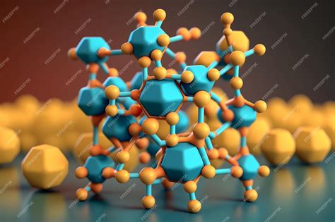 Premium Photo Chromium Molecule Structure Model Science Background Ai