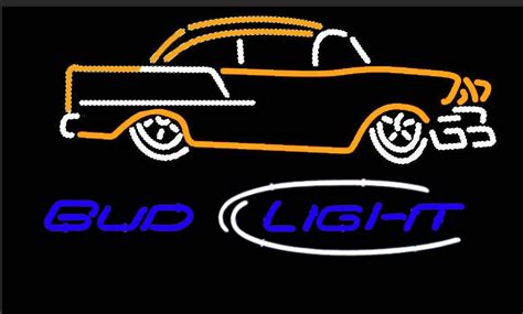 Custom Bud Light 55 Chvy Neon Sign Tube Neon Light Custom Neon Signs