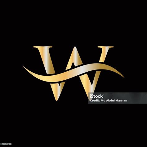 W 편지 고급스러운 로고 템플릿 프리미엄 W 로고 골든 컨셉 골든 럭셔리 컬러와 모노그램 디자인의 W 레터 로고 결정체에 대한 스톡 벡터 아트 및 기타 이미지 Istock