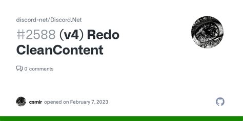 V4 Redo Cleancontent · Issue 2588 · Discord Netdiscordnet · Github