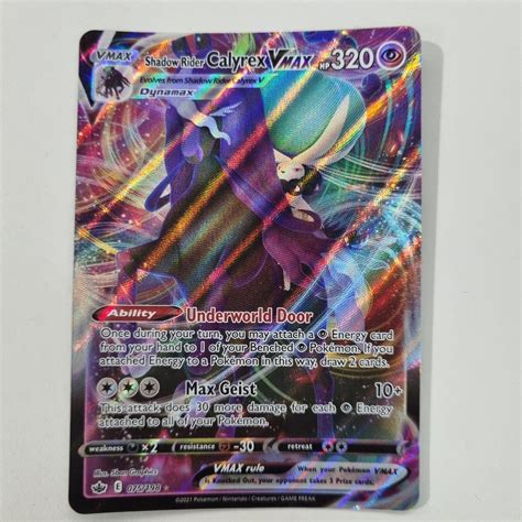 Pokemon Card Shadow Rider Calyrex Vmax 075 198