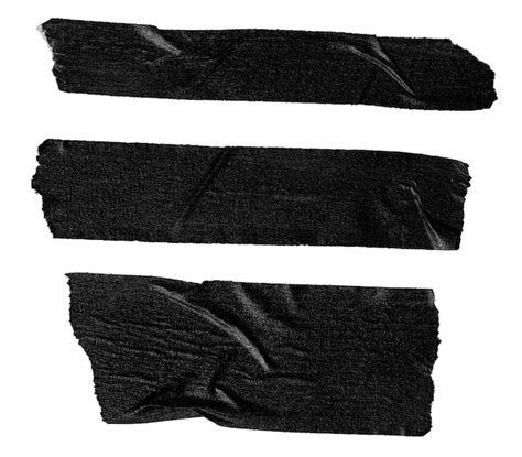 Набор черных наклейки с маскировочной лентой изолированных на белом фоне Премиум Psd Файл