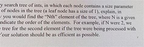 Solved 6 15 Pts Given A Binary Search Tree Of Ints In