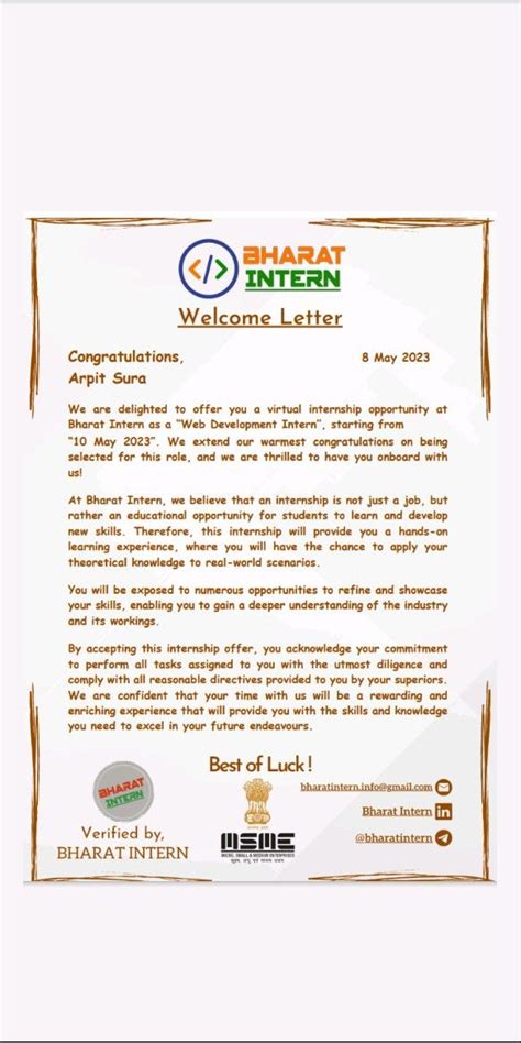 Arpit Sura On Linkedin Hello Everyone I Am Very Happy To Share That I