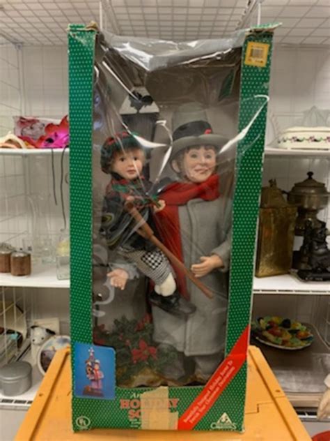 Bob Cratchit And Tiny Tim Animated Decoration