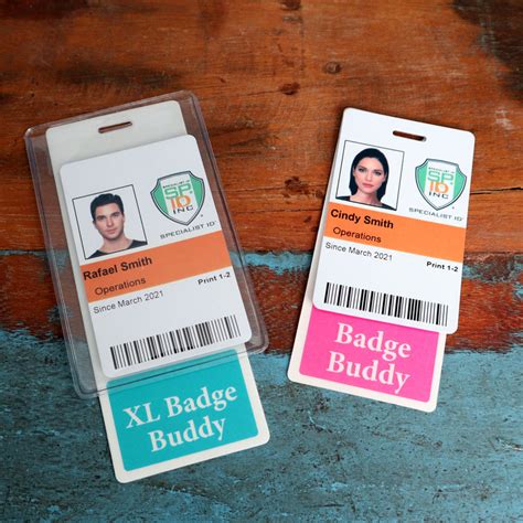 Oversized Custom Badge Buddy Vertical Customizable Badge Backers