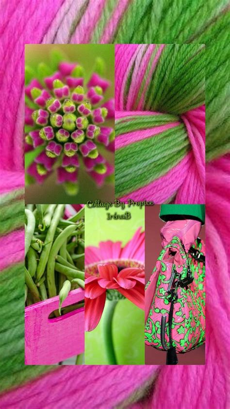Pink Green And White Yarn Color Scheme
