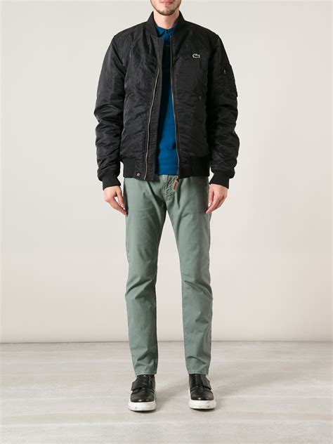 Lyst - Lacoste L!Ive Bomber Jacket in Black for Men