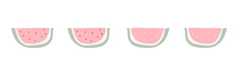 수박 핸드 그린 세트의 핑크 슬라이스 낙서 수박 인쇄 흰색 배경에 고립 된 여름 디자인 과일 요소 벡터 스톡 일러스트레이션 0