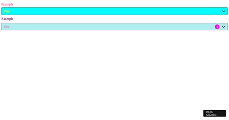 Wedgekit Select Styling Options Codesandbox