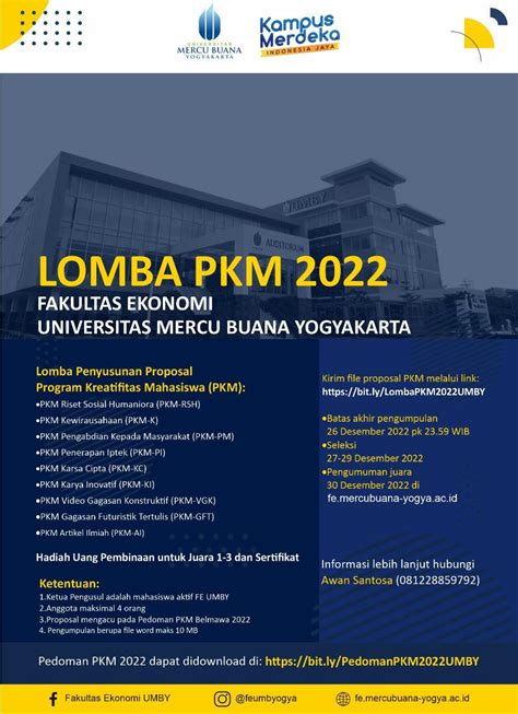 Lomba Penyusunan Proposal Program Kreatifitas Mahasiswa Pkm