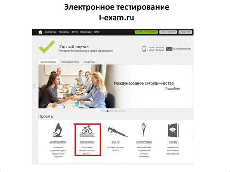 Электронное тестирование. Инструкция по работе с тренажером ...