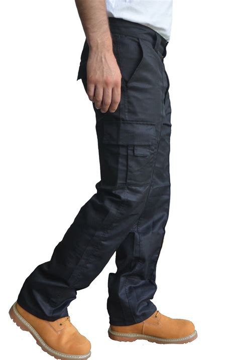 Black Cargo Work Pants