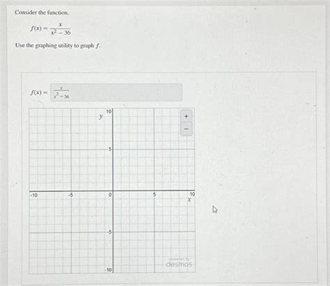 Solved Consider The Function X X² 36 Use The Graphing