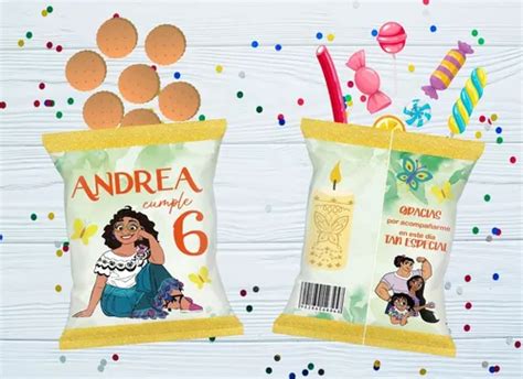 30 Dulceros Personalizado Chip Bag Fiesta Encanto Mirabel En Venta En