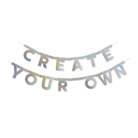 Foil Glitter Customizable Banner Kit Unique