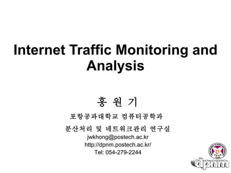 Internet Traffic Monitoring And Analysis Ppt Internet Computing