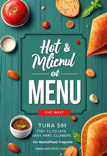 Menú Especial Caliente Y Delicioso Folleto De Redes Sociales Premium