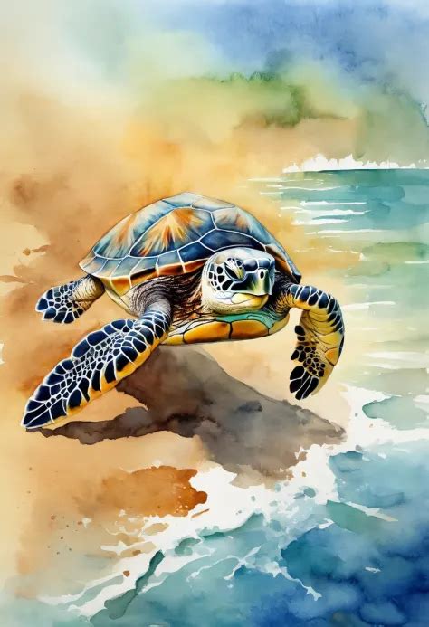 Turtle Colourful Drawing Seaart Al Free Al Art Generator