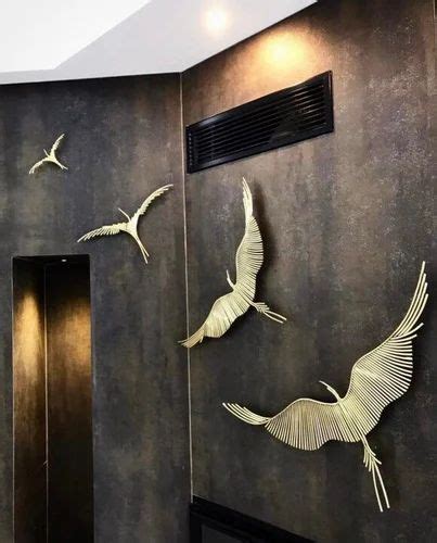 Golden Iron Flying Birds Wall Decor At ₹ 3500set In Moradabad Id