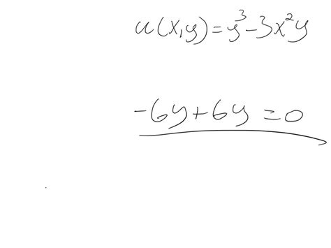 Show That The Function U X Y Y 3 3x 2y Is Harmonic And Find A