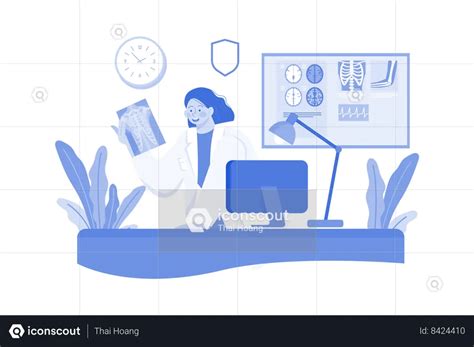 Doctor Doing Medical Research Illustration Free Download Healthcare
