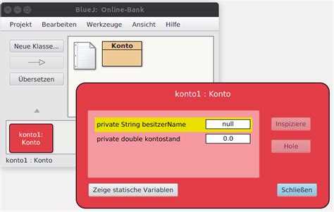 java online bank zum unterrichten